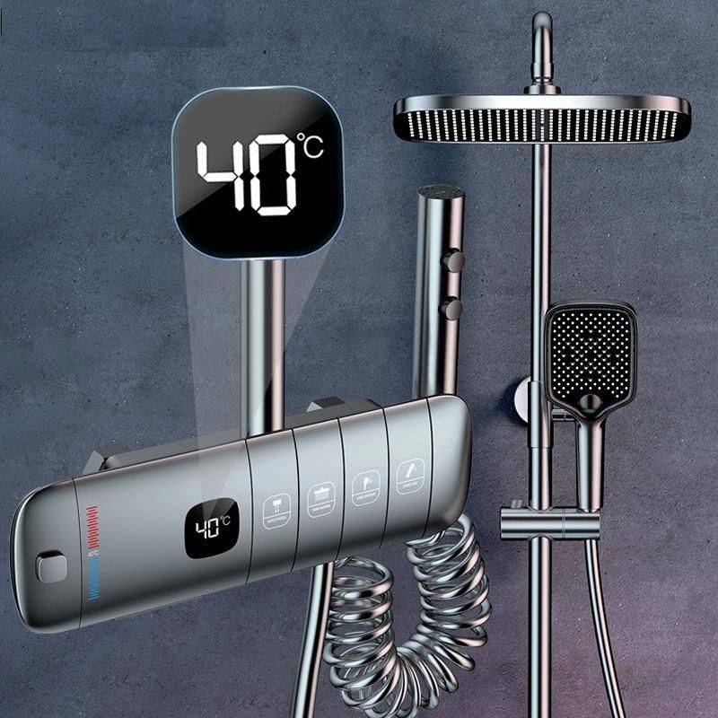 Luxury LED Thermostatic Rain Shower System - Home Unlimited